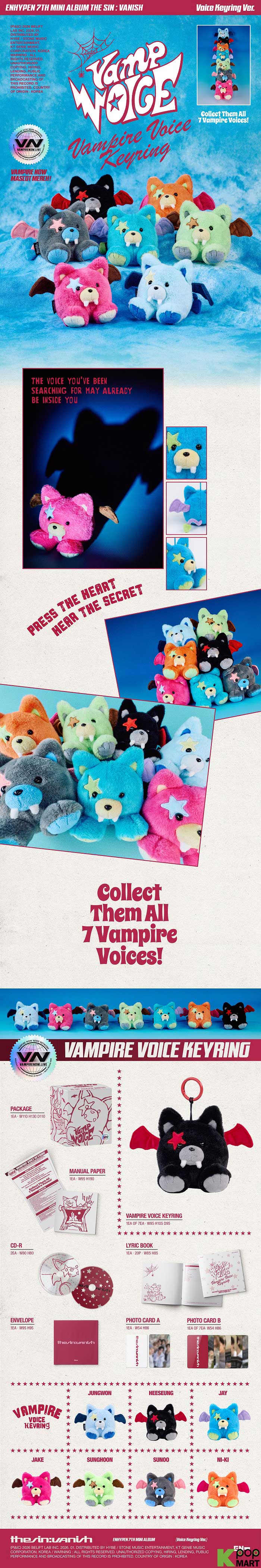 ENHYPEN – THE SIN : VANISH (Voice Keyring Ver.) (Random)