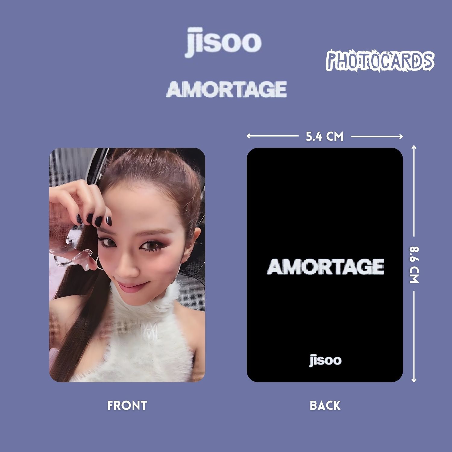 BLACKPINK Jisoo '' Amortage '' Photocards Set BLACK