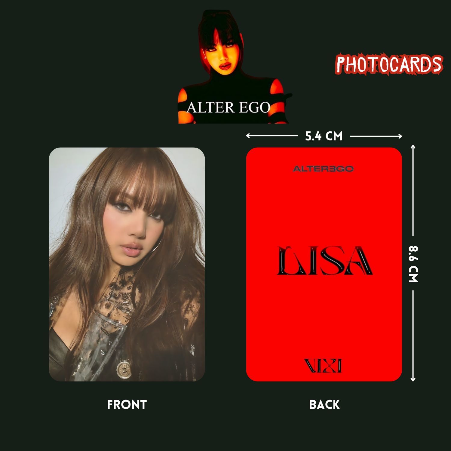 BLACKPINK Lisa '' Alter Ego '' VIXI Photocards Set