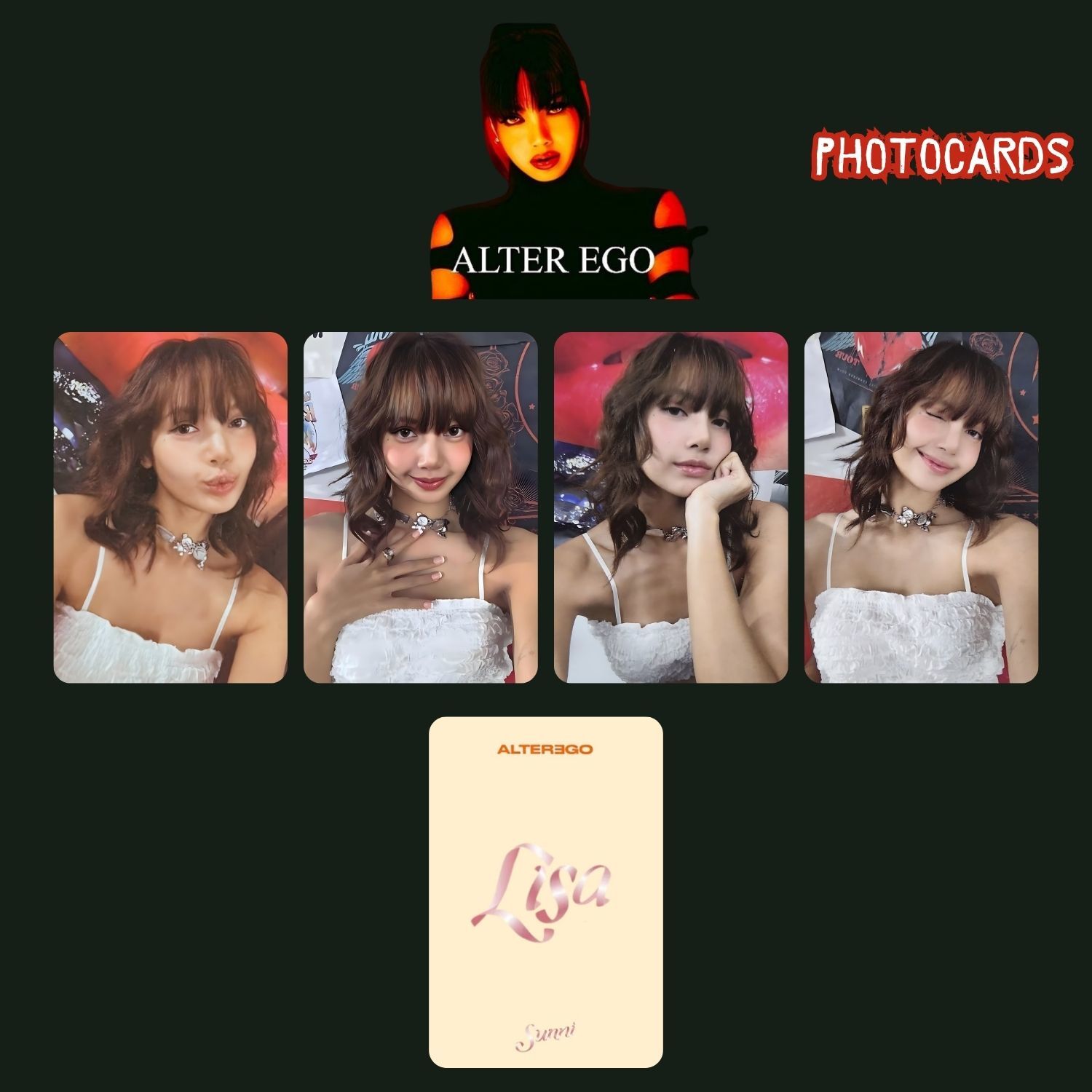 BLACKPINK Lisa '' Alter Ego '' SUNNI Photocards Set