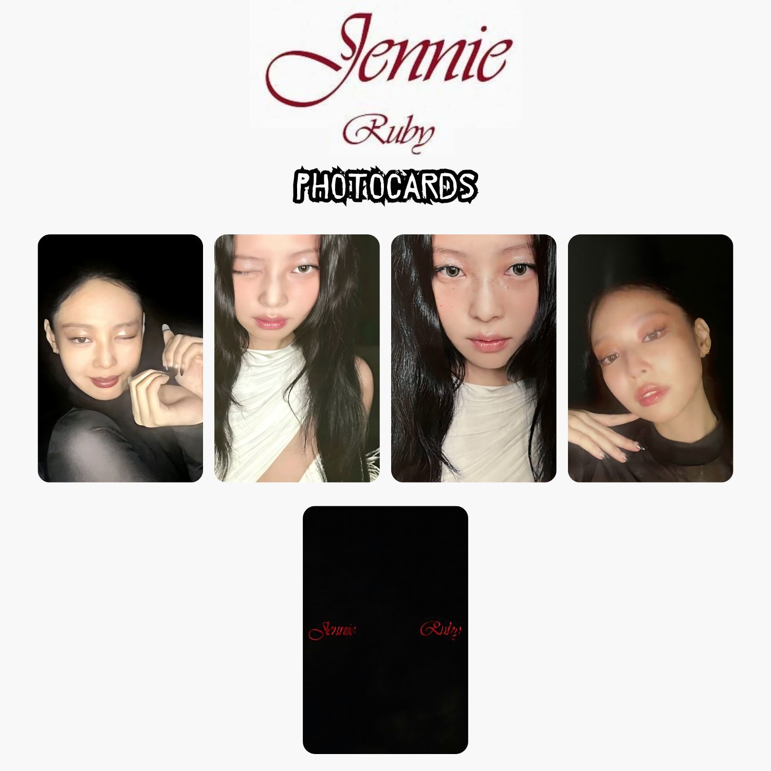 BLACKPINK Jennie '' Ruby '' Photocards Set 4
