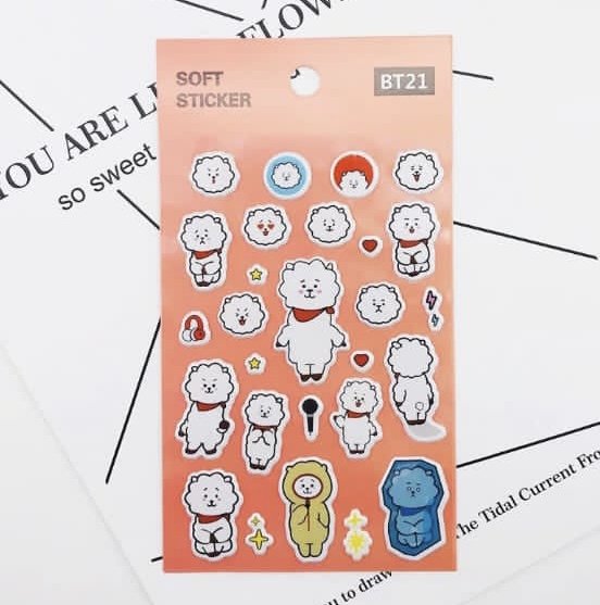 BT2 BT21 Üye Sticker (3D) RJ