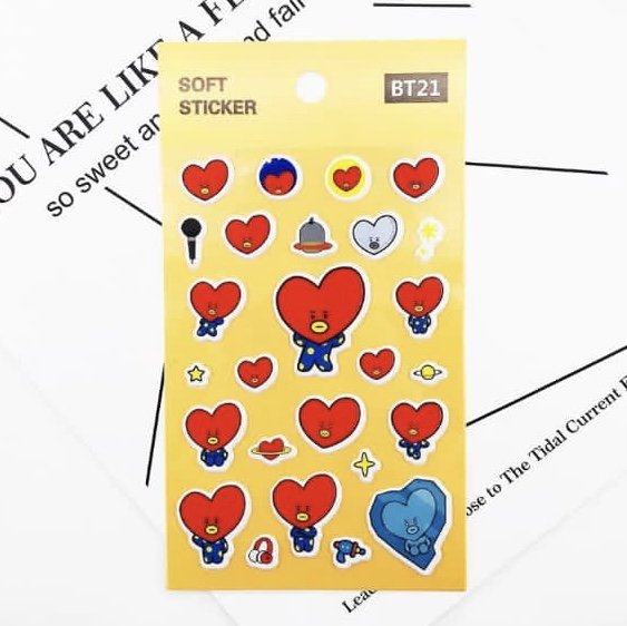BT2 BT21 Üye Sticker (3D) TATA