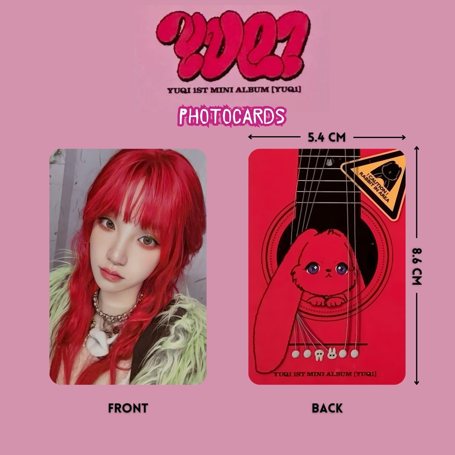 (G)I-DLE YUQI '' Yuq1 1st Mini Album'' Rabbit Ver. Photocards Set