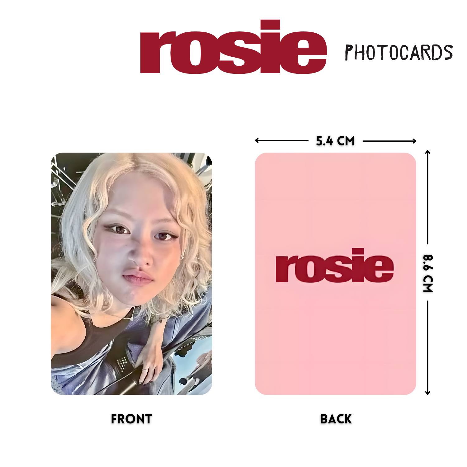 BLACKPINK ROSE '' Rosie '' POB 3 Photocards Set