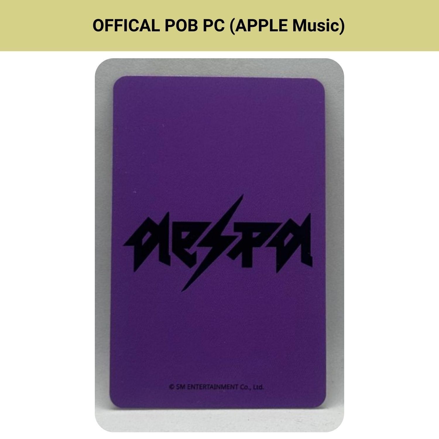 AESPA Karina '' Rich Man '' Apple Music POB Photocard