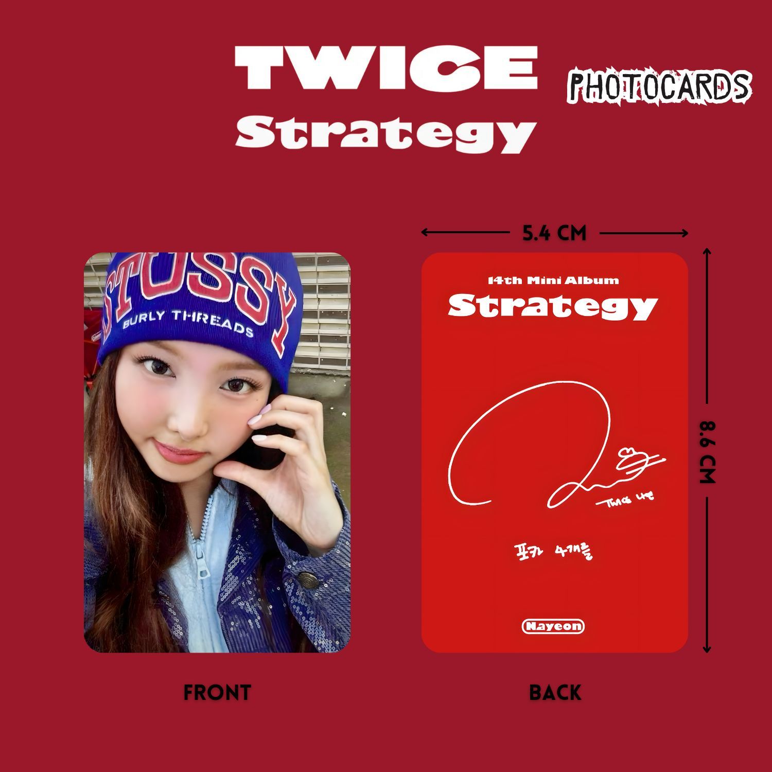 TWICE Nayeon '' Strategy '' Photocards Set