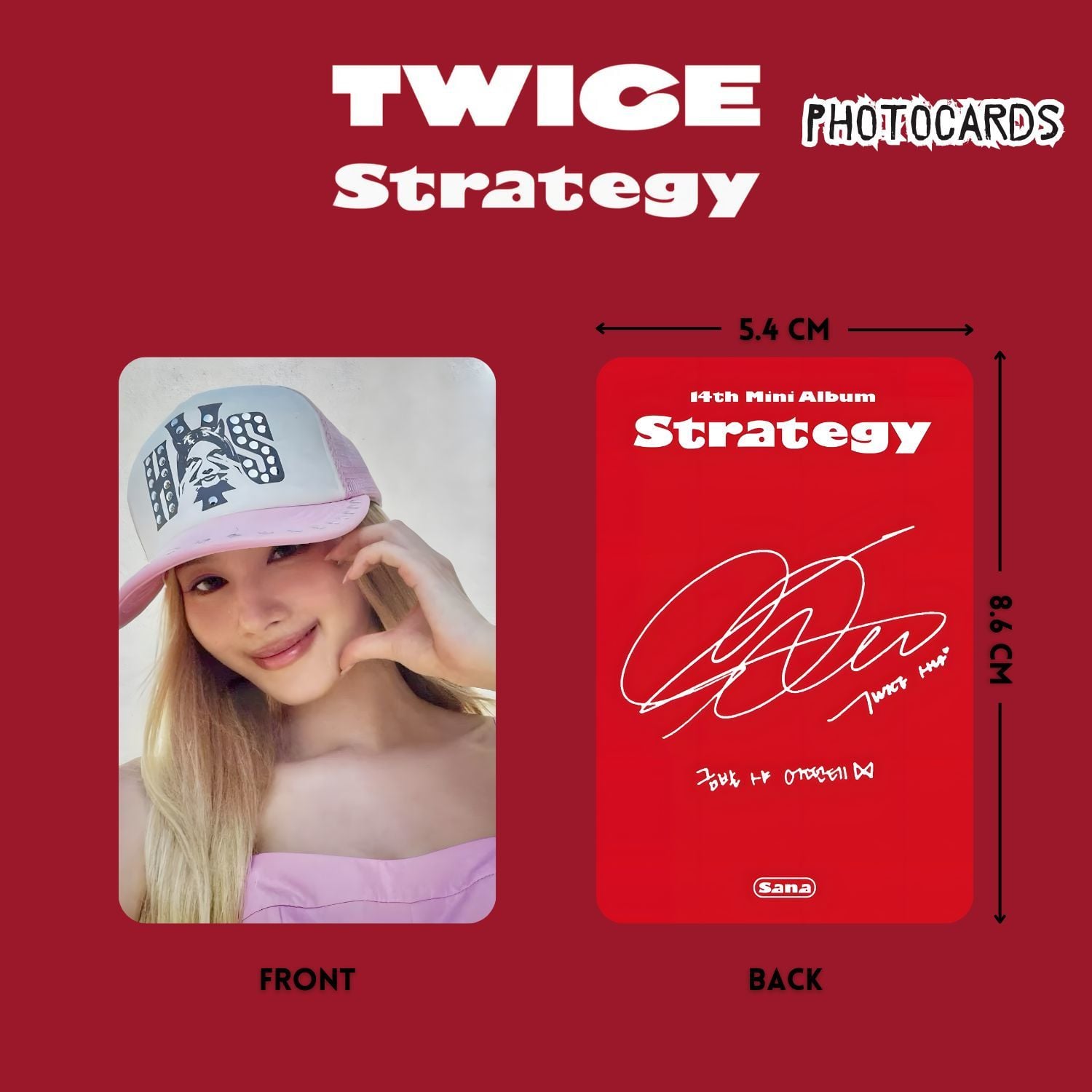 TWICE Sana '' Strategy '' Photocards Set
