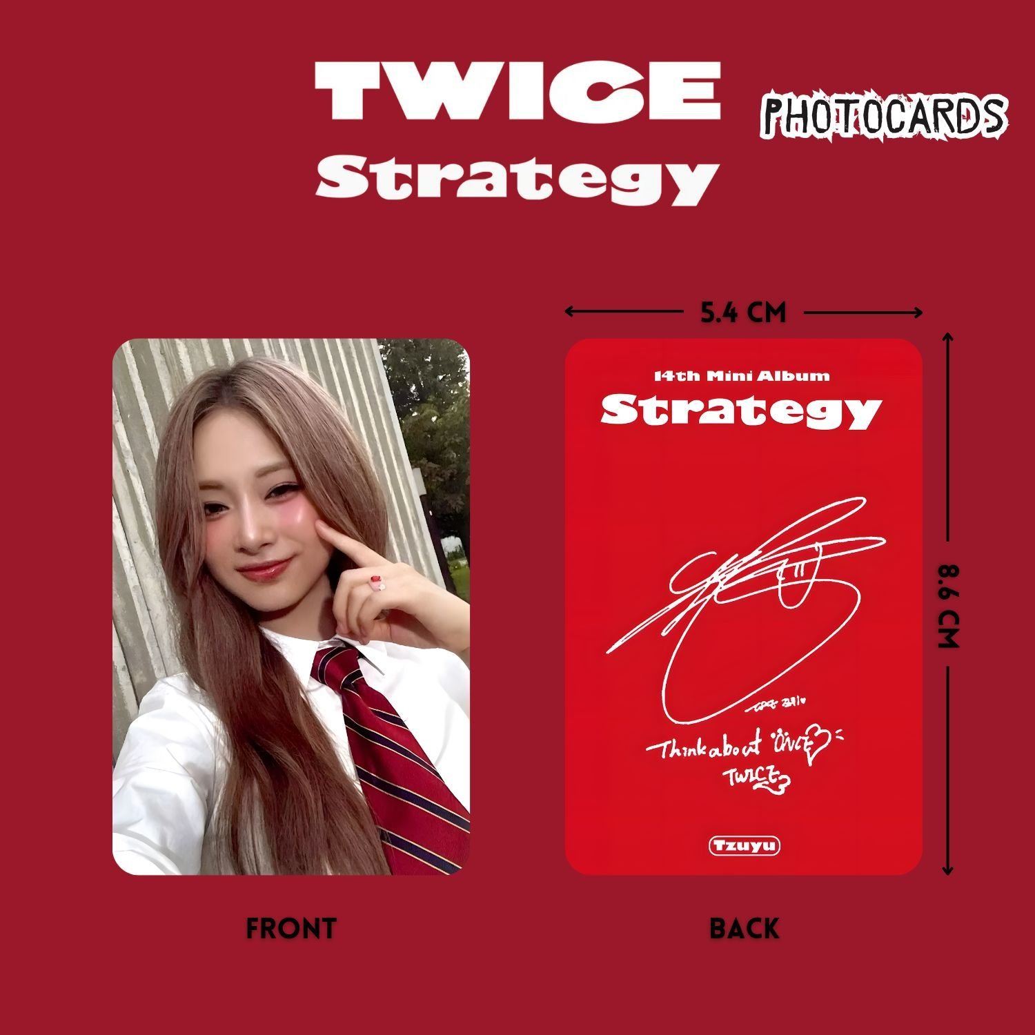 TWICE Tzuyu '' Strategy '' Photocards Set